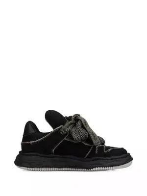 Mihara Yasuhiro Wayne Puffer Og Sole Patterned Lace Canvas Low-top Sneakers