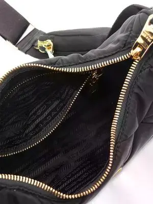 Prada Quilted Tessuto Shoulder Bag - Black