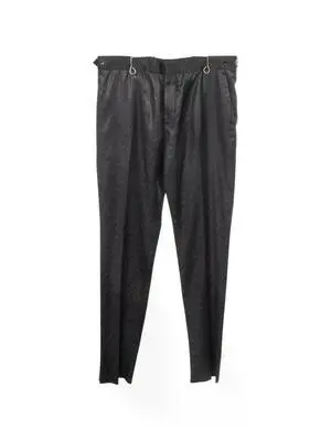 LOUIS VUITTON Monogram-flower Tapered Trousers - Black
