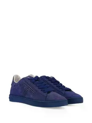 TOD'S Croc-effect Perforated Sneakers - Blue