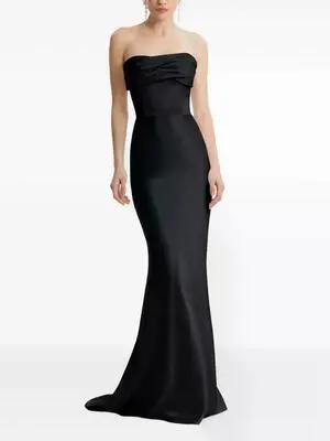 FRAMBOISE Lyris Strapless Gathered Maxi Dress - Black