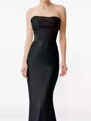 FRAMBOISE Lyris Strapless Gathered Maxi Dress