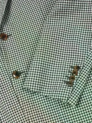Hermès 1990-2000s Check Seersucker Button-fastening Blazer