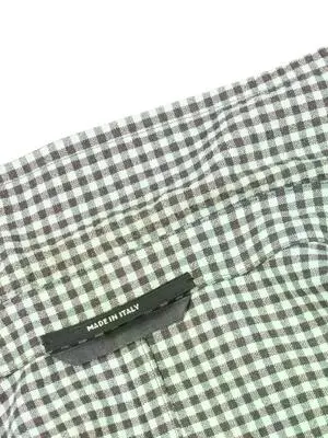 Hermès 1990-2000s Check Seersucker Button-fastening Blazer - Black
