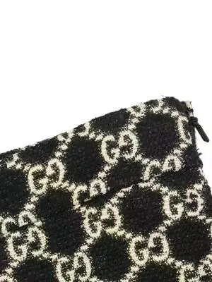 Gucci 2010s Gg Pattern Tweed Mini Skirt