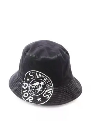 Dior 2010s Logo-print Bucket Hat - Black