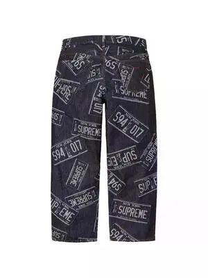 Supreme License Plate Baggy Jeans