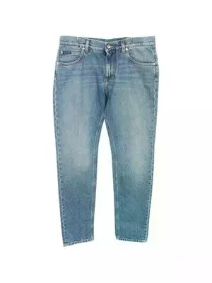 Dolce & Gabbana 2010s Logo Plate Jeans - Blue