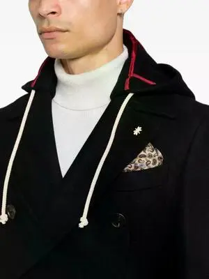 MANUEL RITZ Double-breasted Hooded Coat