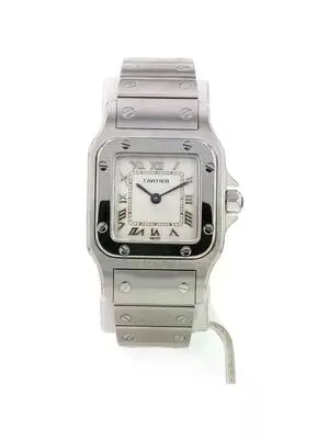 Cartier 1990s Santos Galbée 24mm Watch - White
