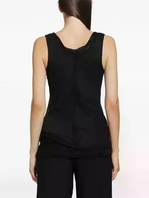 YEHUAFAN Button-front Layered-effect Tank Top