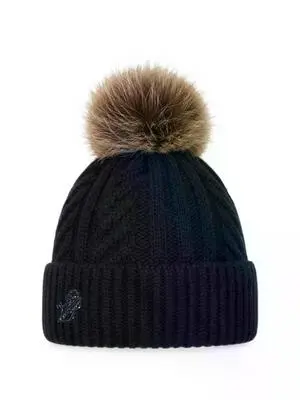 Liu Jo Cable-knit Beanie With Pom-pom - Black
