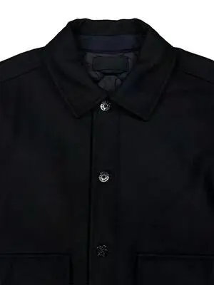 Stone Island Button-up Logo-patch Wool Jacket