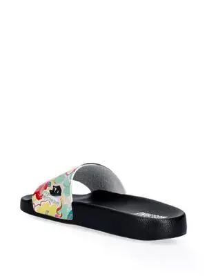 Moschino Heart-print Logo-print Slides