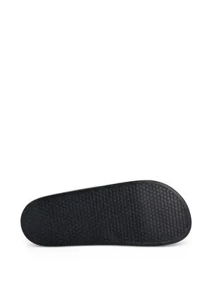 Moschino Heart-print Logo Slides - Neutrals