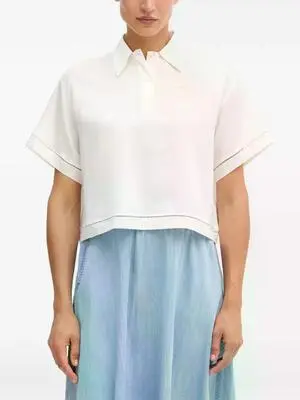 Lacoste Cropped Shirt - White