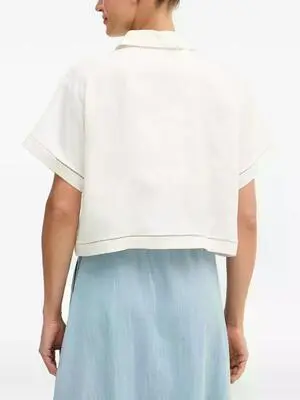 Lacoste Cropped Shirt - White