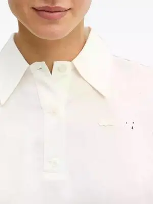 Lacoste Cropped Shirt - White