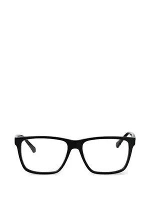 Calvin Klein Logo-plaque Square-frame Glasses - Black