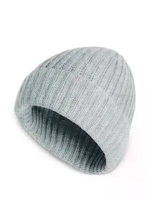 Malo Ribbed Knit Beanie Hat - Grey