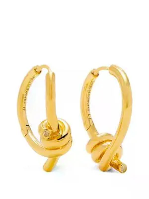 Completedworks The Freedom To Imagine Knot-detail White Topaz Earrings - Gold