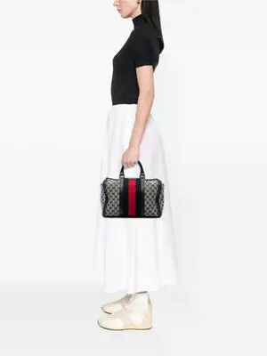 Gucci 2016-2026 Medium Gg Canvas Web Joy Boston Bag Satchel - Neutrals