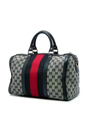 Gucci 2016-2026 Medium Gg Canvas Web Joy Boston Bag Satchel - Neutrals