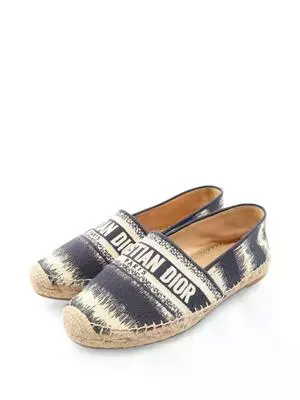 Dior 2000s Granville Logo-embroidered Flat Espadrilles - Blue
