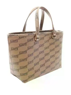 Balenciaga Monogram Shopper Satchel - Brown