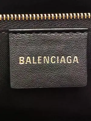 Balenciaga Monogram Shopper Satchel - Brown
