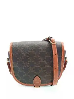Celine 2010s Medium Folco Shoulder Bag - Brown