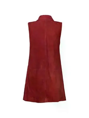 FRAME City Suede Mini Dress - Red
