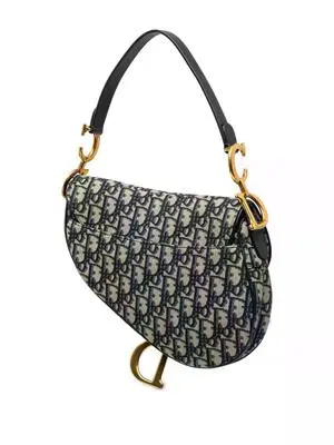 Dior Oblique Canvas Saddle Bag Shoulder Bag