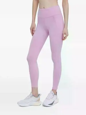 REEBOK Lux Logo-print Slip-pocket Leggings - Pink