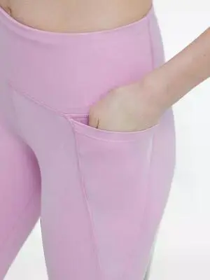 REEBOK Lux Logo-print Slip-pocket Leggings