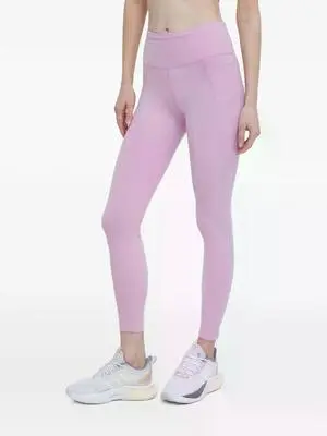 REEBOK Lux Logo-print Slip-pocket Leggings - Pink