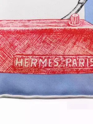 Hermès 2020s Chevaloscope Neon Scarf - White