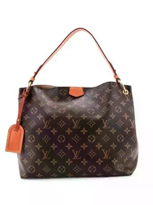 LOUIS VUITTON Graceful Handbag Monogram Canvas Mm Hobo Bag - Brown