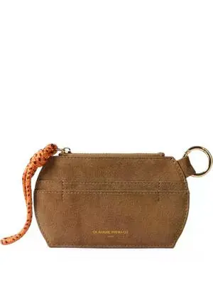 Claudie Pierlot Beige Suede Cardholder - Neutrals