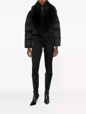 Gucci Shearling-collar Puffer Jacket - Black