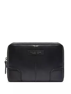 THE BRIDGE Vespucci Leather Zip-top Clutch Bag - Black