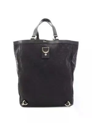Gucci 2010s Abby Gg Canvas Tote Bag - Black