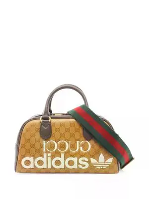 Gucci 2010s X Adidas Mini Gg East-west Bag - Brown