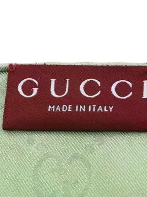 Gucci X Yuko Higuchi Gg-pattern Scarf - Green