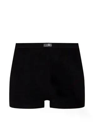 MAISON MARGIELA Ribbed-knit Logo-patch Shorts