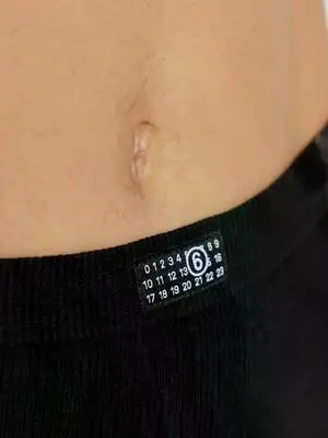 MAISON MARGIELA Ribbed-knit Logo-patch Shorts