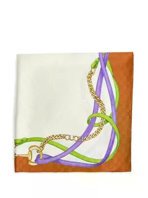 Gucci Chain-print Scarf - Neutrals