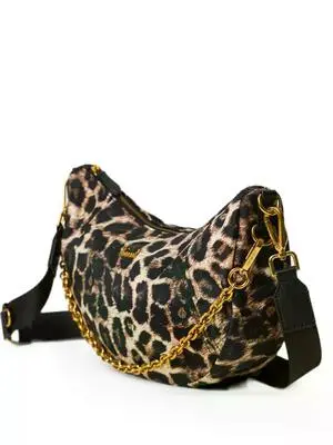 TWINSET Leopard-print Chain-link Shoulder Bag - Neutrals