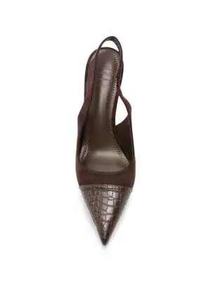 TWENTY FOURHAITCH Varne Croc-effect Slingback Pumps