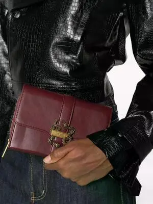 Just Cavalli Snake-plaque Clutch Bag - Red